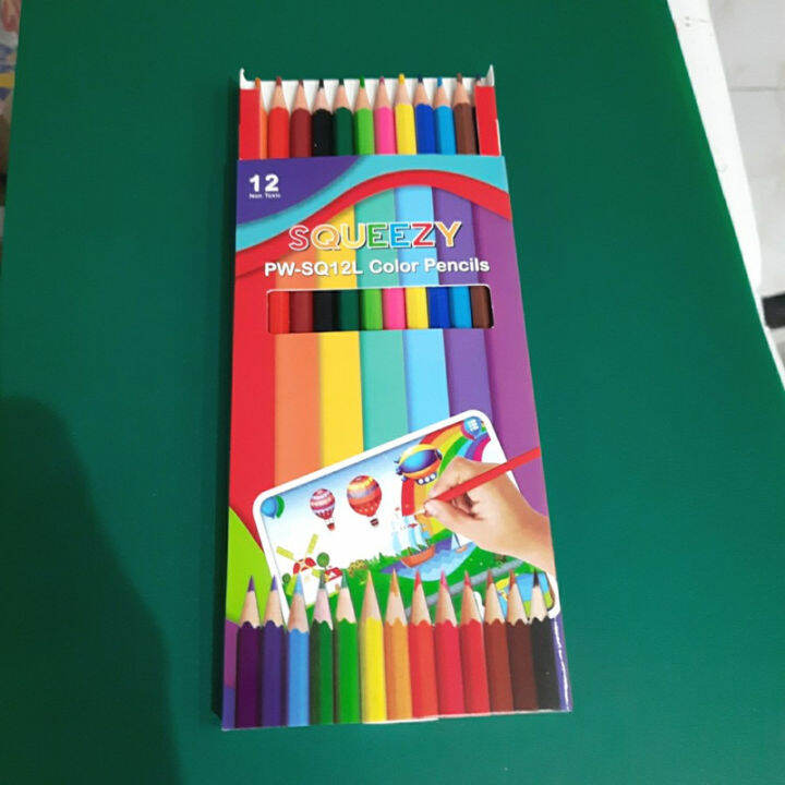 Pensil Warna Squeezy 12 Warna Panjang 1 Set Lazada Indonesia