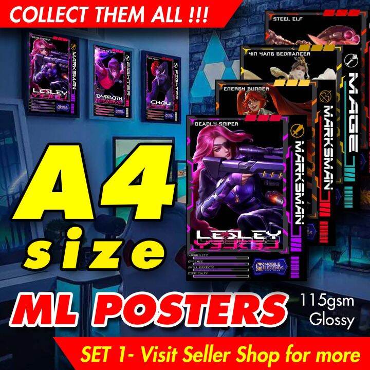 A4 Size ML Characters Posters A4 size | 115 gsm glossy photo print HIGH ...