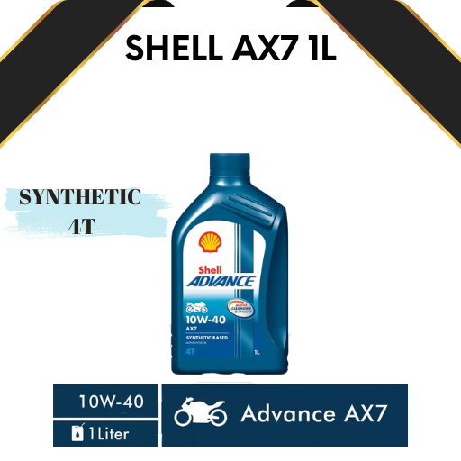 Shell Advance AX7 10W-40 (1Liter) - Semi Synthetic Oil Motorcycle ...