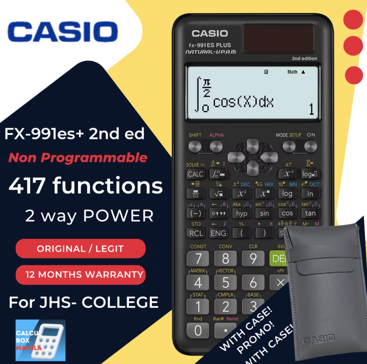 CASIO FX570ES PLUS 2ND EDITION SCIENTIFIC CALCULATOR LEGIT WITH 12 ...