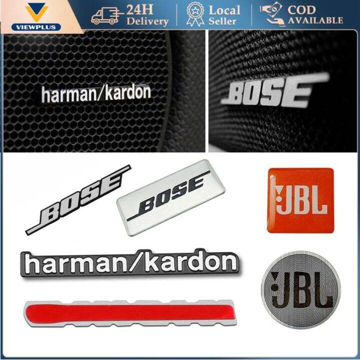 Car Speaker Sticker Audio 3D Aluminum Badge Emblem Stereo Styling Decal ...