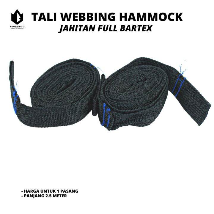SATU PASANG - Tali Hammock Panjang 2.5 Meter Full Bartex - Tali Webing - Pengikat Hamock ...
