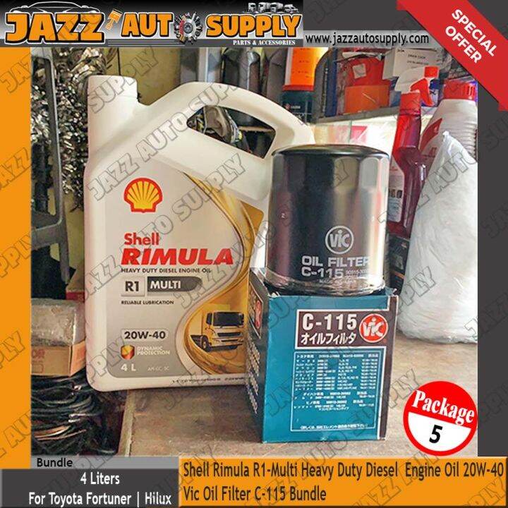 Shell Rimula R1-Multi Heavy Duty Diesel Engine Oil 20W-40 + Vic Oil ...