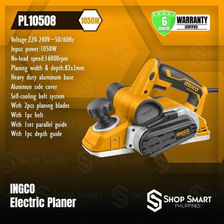 INGCO Electric Planer 1050W (PL10508 ) | Lazada PH