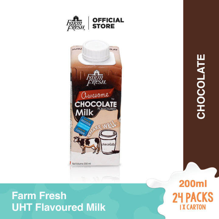 Farm Fresh UHT Chocolate Milk 200ml x 24 | Lazada