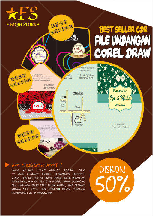 File Undangan CDR Corel Draw Best Seller | Lazada Indonesia