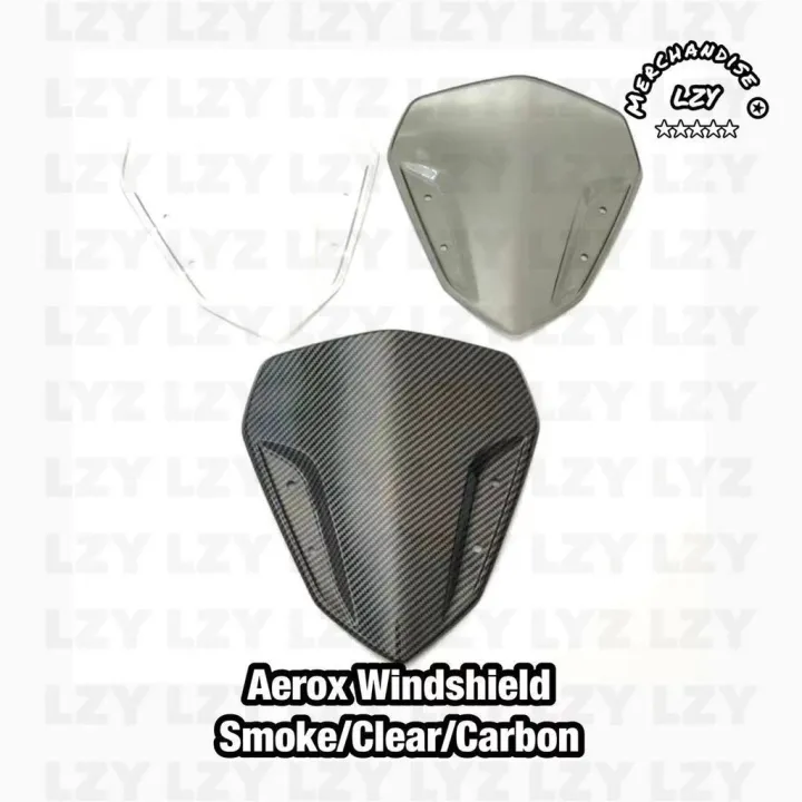 hot Aerox 155 Windshield Visor Clear - Smoke - Carbon | Lazada PH