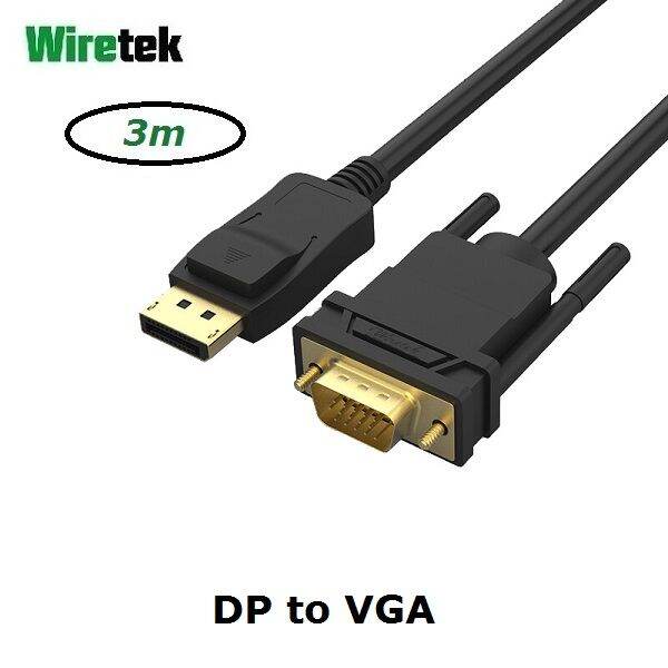Kabel Displayport DP to VGA Active 1080p 3 meter WIRETEK | Lazada Indonesia