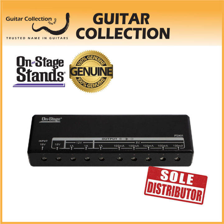 On Stage PS901 Pedal Power Supply | 9 Outputs (18V x1, 12V 1A x2, 9V 1A ...