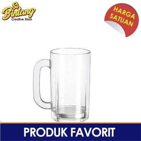 Gelas Polos Kaca/Beling - Model Unik/Beer/Wiskey - Kapasitas 550 ml ...