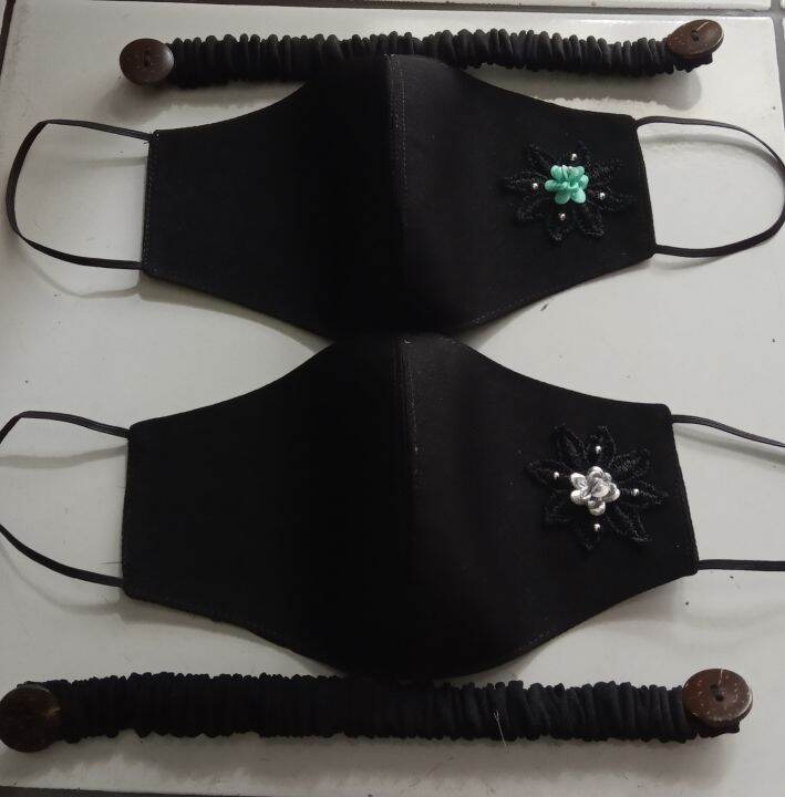MASKER KAIN HITAM POLOS SATIN HIJAB NON HIJAB | Lazada Indonesia
