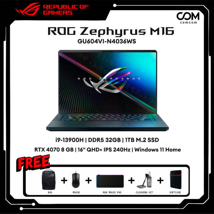 NOTEBOOK (โน้ตบุ๊ค) ASUS ROG ZEPHYRUS M16 GU604VI-N4036WS (Black Anime ...