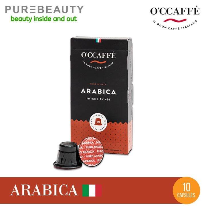 Occaffe Nespresso Compatible Coffee Capsules- Arabica 10 Pods Italy ...