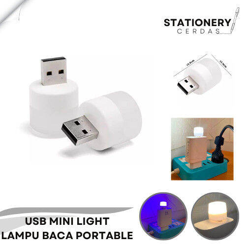 Lampu Mini LED USB Penerang Baca Portable Kecil Serbaguna | Lazada ...