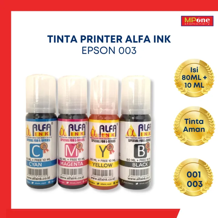 Tinta Alfaink Alfa ink Epson 003 Ecotank For use L1110 L3110 L3150 ...