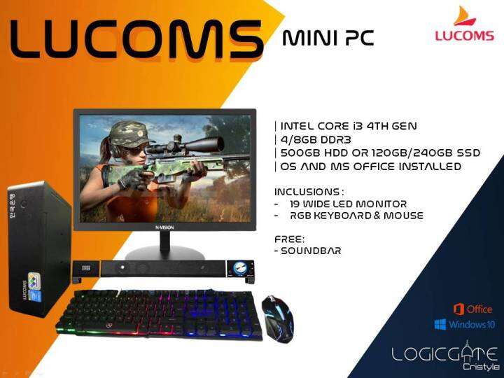 MINI PC Lucoms i3/i5 4th Gen | 4GB/8GB Ram |500GB HDD/120gb or 240gb ...
