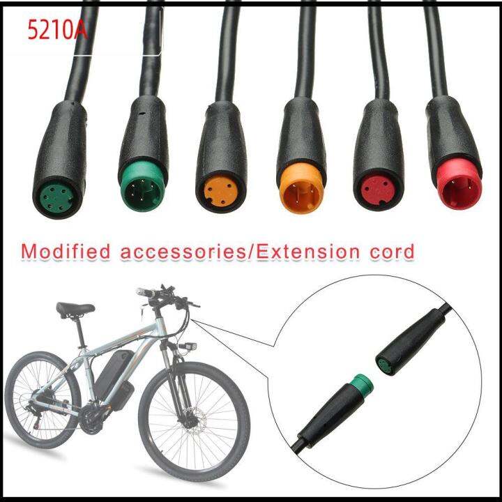 5210A สีดำ อุปกรณ์เสริม eBike สำหรับ eBike bafang 9มม. ขาจอแสดงผล สายเคเบิล2/3/4/5/6Pin ขั้วต่อ ...