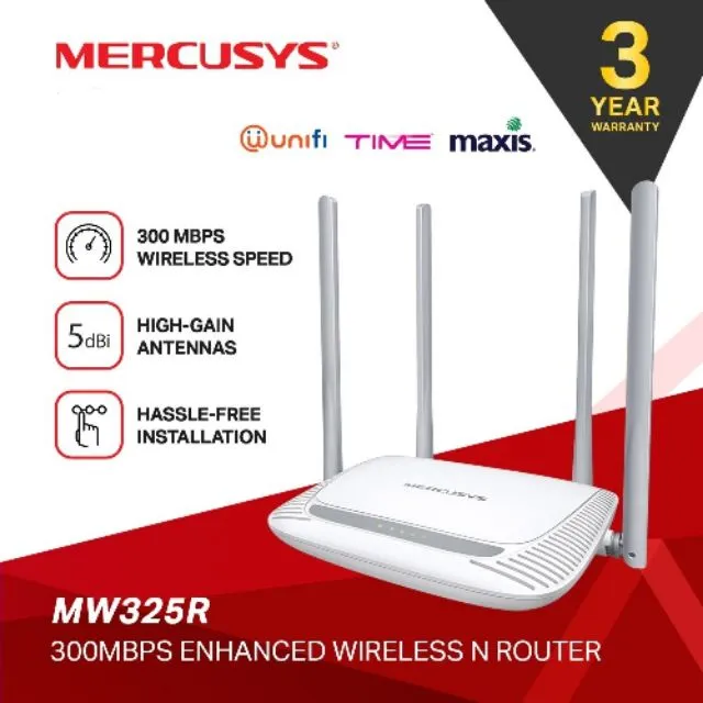 Mercusys MW325R 4 5dBi Antennas 300Mbps Wi-Fi Wireless N Router | Lazada.vn
