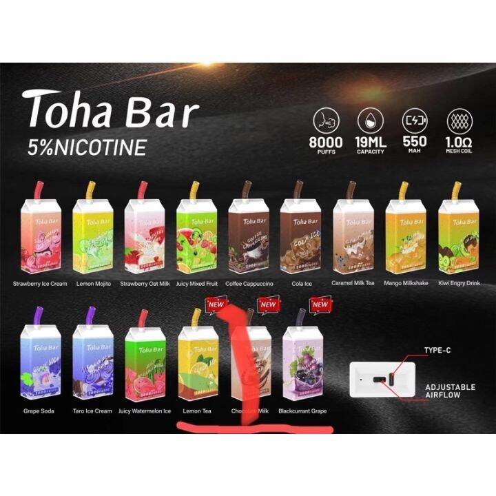 VAPE Toha Bar 8k Puffs Disposable Pod | Lazada PH