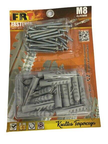 BMS - Fisher + Skrup FRT S8 Sekrup Viser Piser Fiser Nylon S-8 M8 M-8 ...