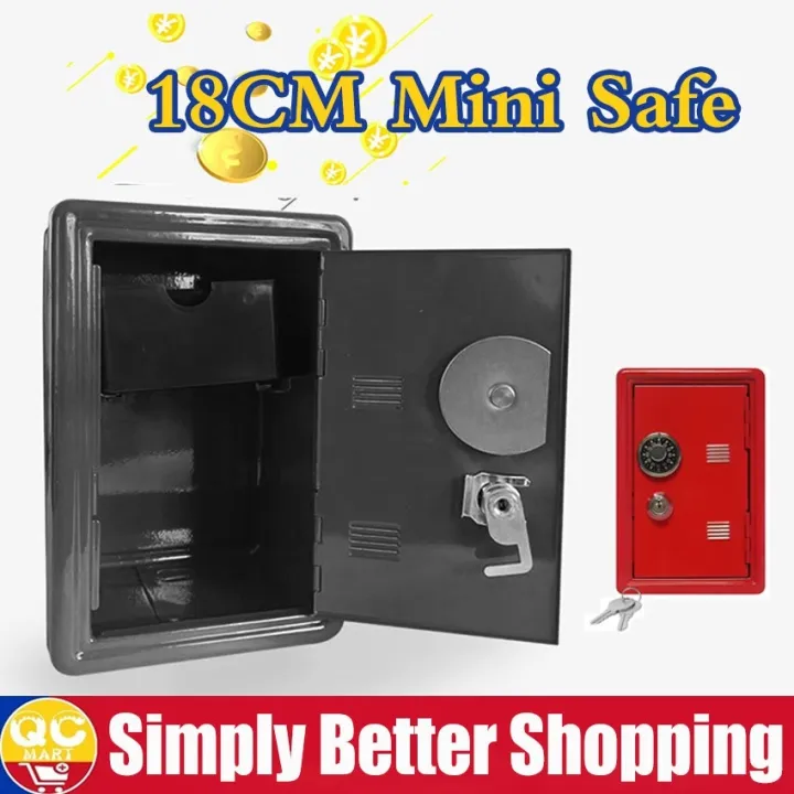 Mini Cash Money Box Stainless Steel Security Lock Lockable Metal Mini Safety Vault | Lazada PH
