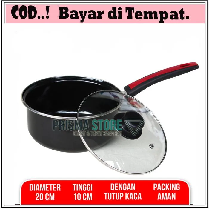 GSF Sauce Pan Panci Susu Enamel G-4020 Panci Serbaguna Ukuran 20Cm ...