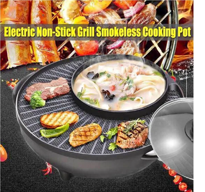 Korean Electric Griller Hongshuangxi Non-stick Pan Samgyupsal | Lazada PH