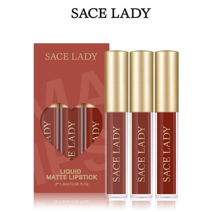 SACE LADY Beauty Liquid Matte Lipstick Set Waterproof Long Lasting Lip ...