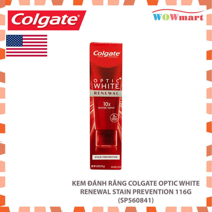 Kem đánh răng Colgate Optic White Renewal Stain Prevention 116g | Lazada.vn