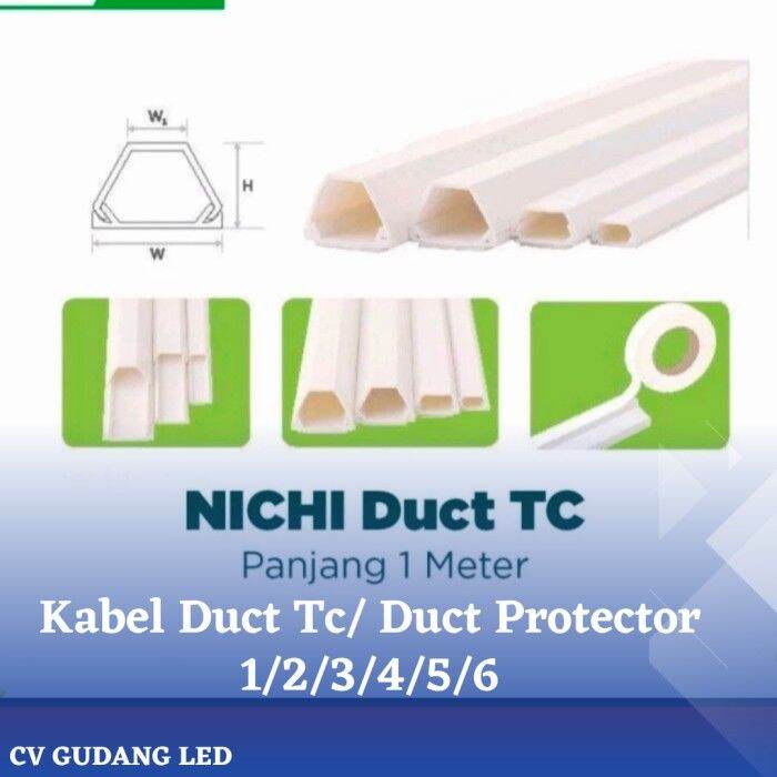 Nichi Kabel Duct TC 1/2/3/4/5/6 1 Meter Kabel Protector Pengaman Kabel ...