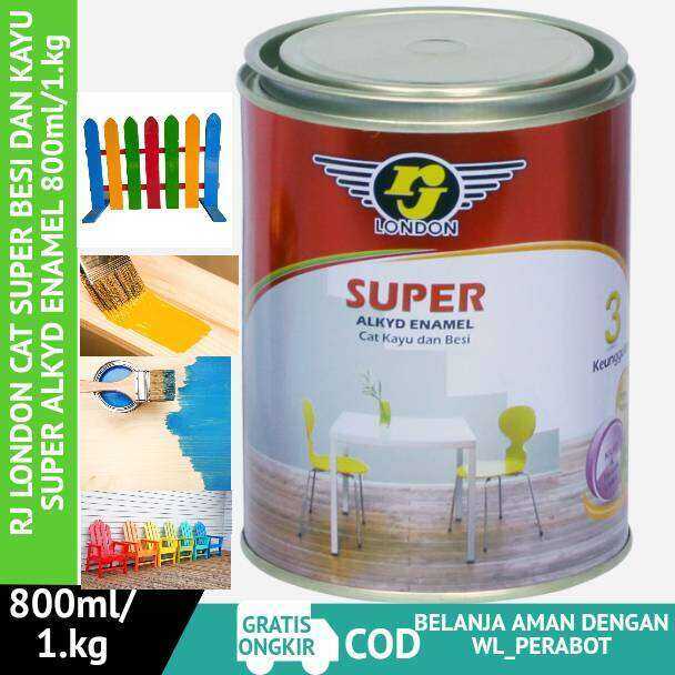 RJ LONDON CAT MINYAK SUPER / CAT MINYAK BESI DAN KAYU SUPER 800ML / 1 ...