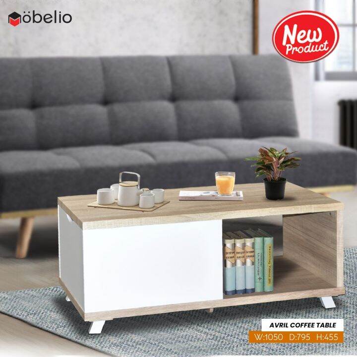 Coffee Table Furniture Meja Tamu Top Table MDF PVC Membran Kuat Elegan ...