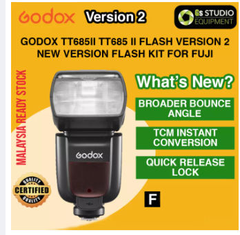 GODOX TT685II TT685 II FLASH VERSION 2 NEW VERSION FLASH KIT FOR FUJI ...