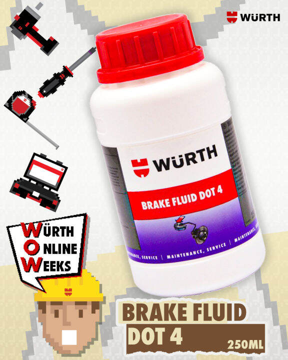 Wurth Brake Fluid DOT4 250ML | Lazada PH