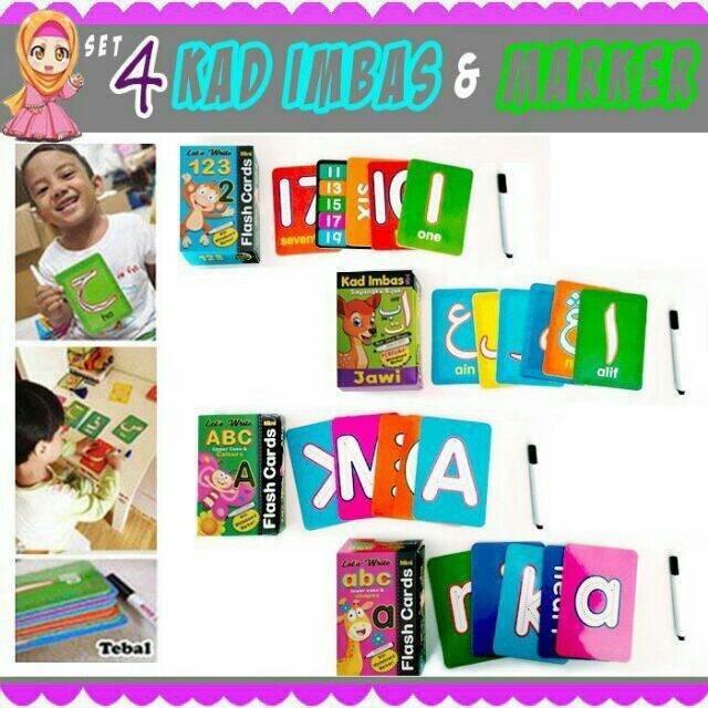 💳 Kad Imbas / Flashcard abc, ABC, Numbers, Jawi | BBM untuk baby ...