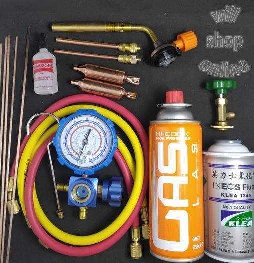 PAKET ALAT PENGISIAN FREON KULKAS R134A KOMPLIT + LAS MURAH | Lazada ...