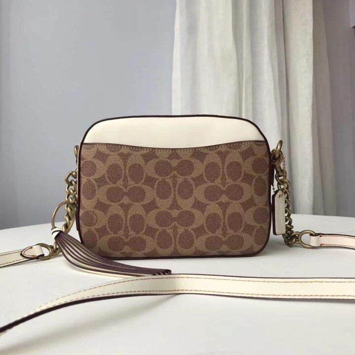 Coach Camera Bag In Coated Canvas Signature Chalk | Lazada Indonesia