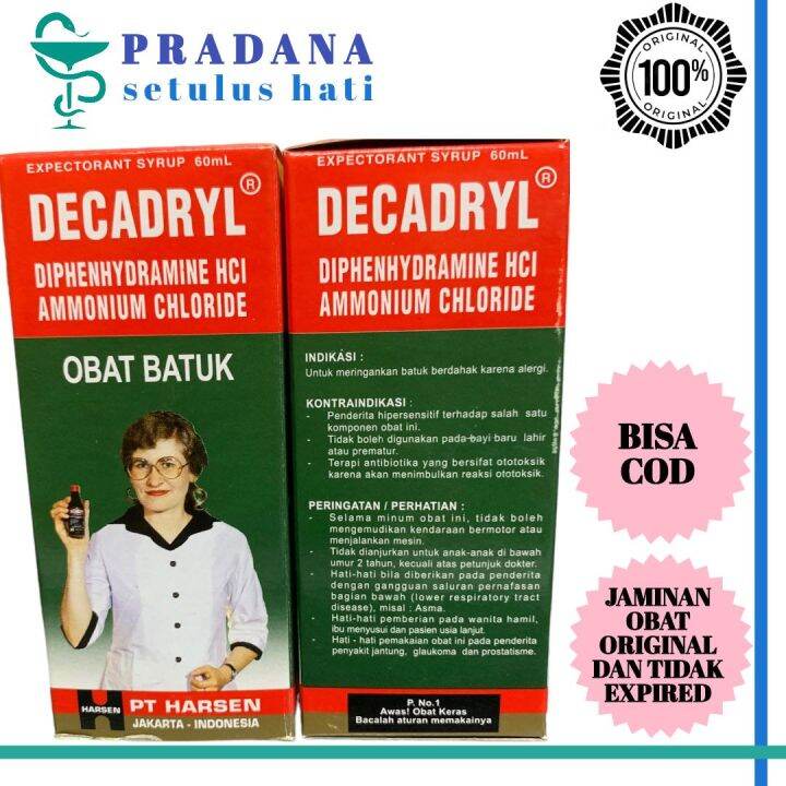 DECADRYL EXPECTORANT SYRUP 60ML | Lazada Indonesia