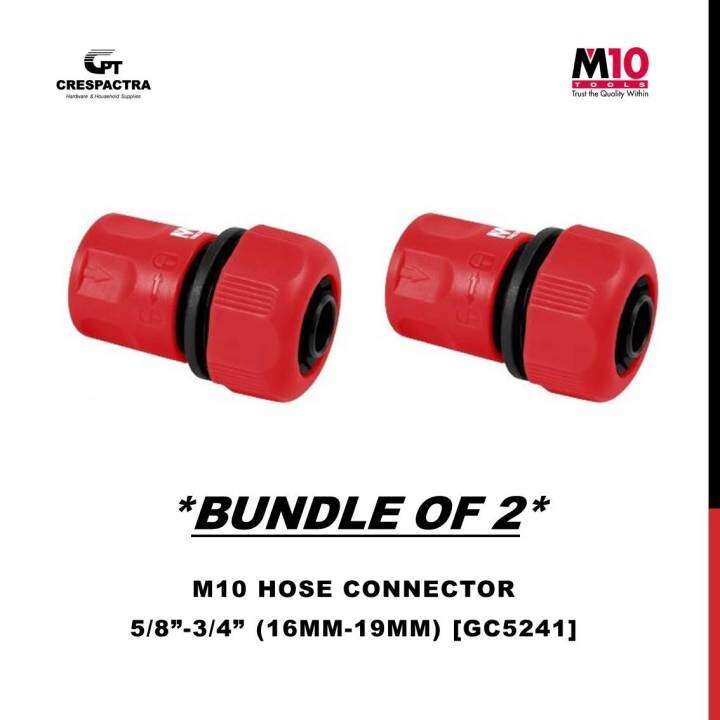 [BUNDLE] M10 Hose / Tap Connector For 5/8"-3/4" (16mm-19mm) [GC5241] x ...