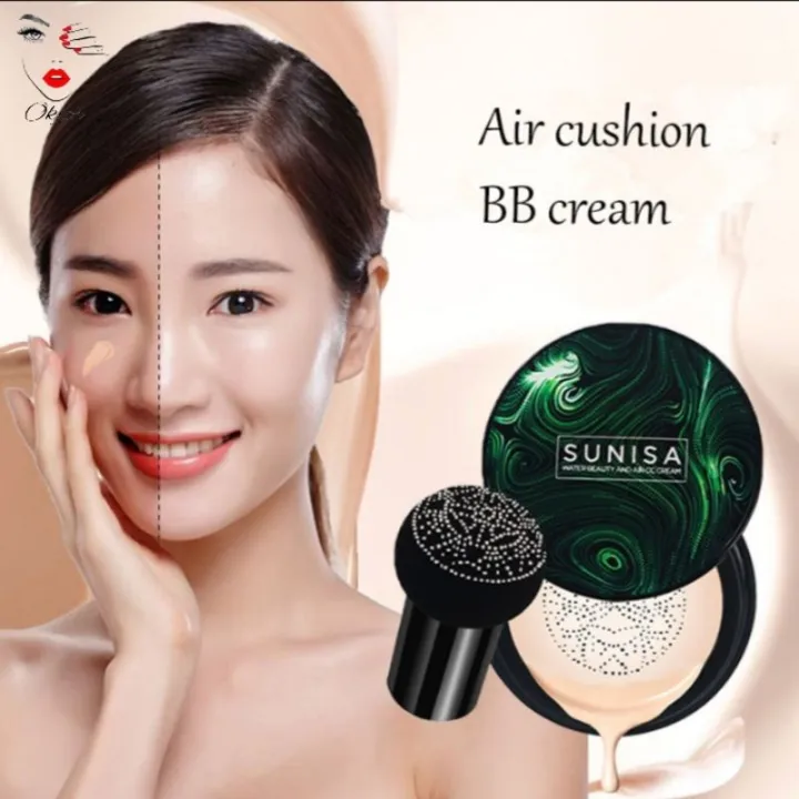 ♧Sunisa Foundation Mushroom Head Air Cushion Waterproof BB Cream CC cream Frost Concealer Oil ...