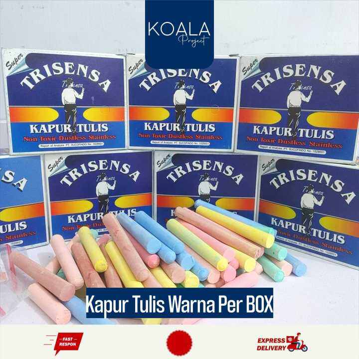kapur Tulis warna warni Trisensa sarjana Papan Tulis Hitam Blackboard ...