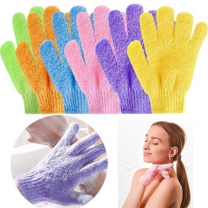 Body Scrubber Gloves Exfoliating Wash Skin Spa Bath Foam Scrub Dead Cells | Lazada PH