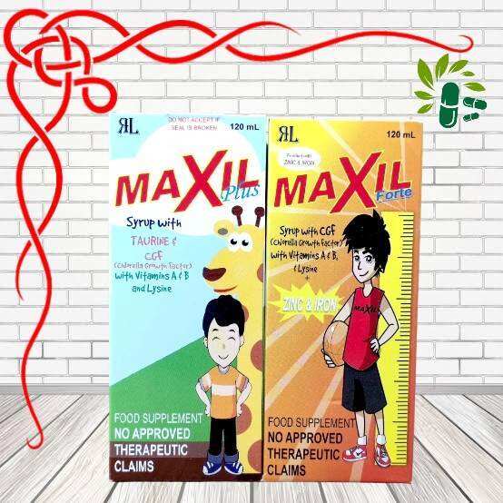 MAXIL FORTE / MAXIL PLUS (Vitamin B, A, + CGF + Lysine +zinc + iron ...