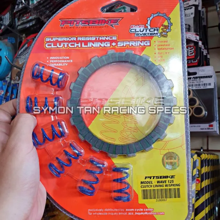 PITSBIKE RACING CLUTCH LINING WITH CLUTCH SPRING SET WAVE125 XRM110 ...