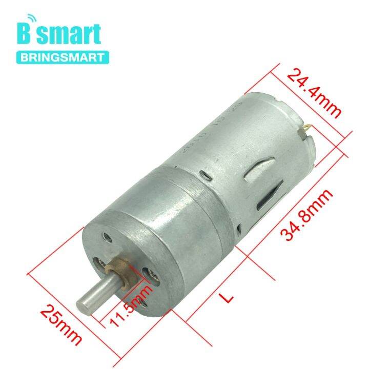 JGA25-370 Mini Motor DC 12 Volt 3V 6V 24V High Torque Low Speed ...
