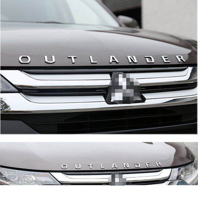 Mitsubishi Outlander Chrome Car 3d Letters Hood Emblem Logo Badge ...