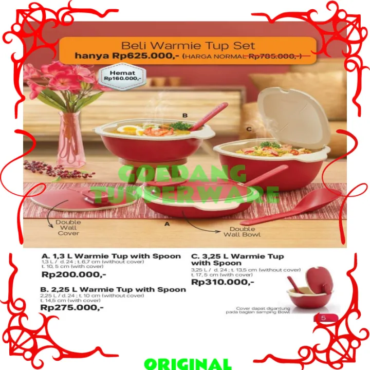 Wadah Saji Tupperware Peralatan Prasmanan Lauk Toples Beranak | Lazada ...