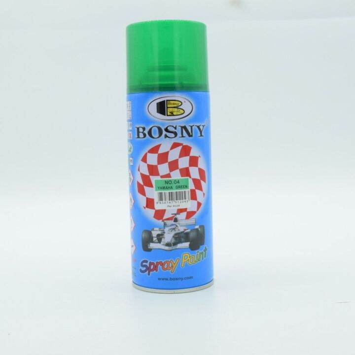 สีสเปรย์ เขียว YAMAHA GREEN NO.04 BOSNY Spray Paint 300g B100#04 ...