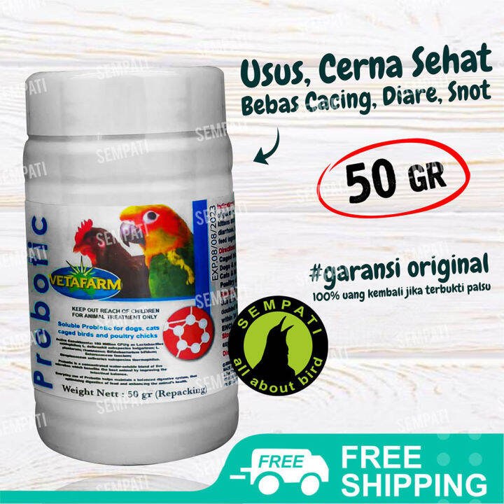 SEMPATI Probiotic Vetafarm Vitamin Meningkatkan Daya Cerna Mendukung Populasi Lactobacillus ...