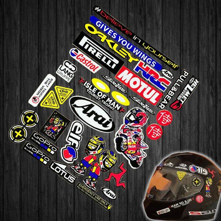 A4 Motorcycle Red Bull VR|46 Monster EVO Energy Reflective Sticker ...